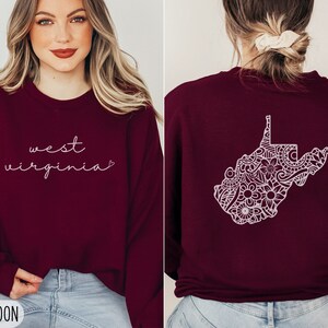 West Virginia Sweatshirt | Floral West Virginia Crewneck | Women’s West ...
