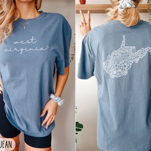 West Virginia Comfort Colors Shirt, Womens Floral West Virginia ...