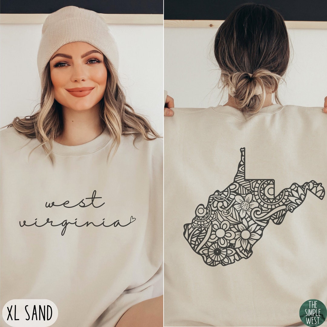 West Virginia Sweatshirt | Floral West Virginia Crewneck | Women’s West ...