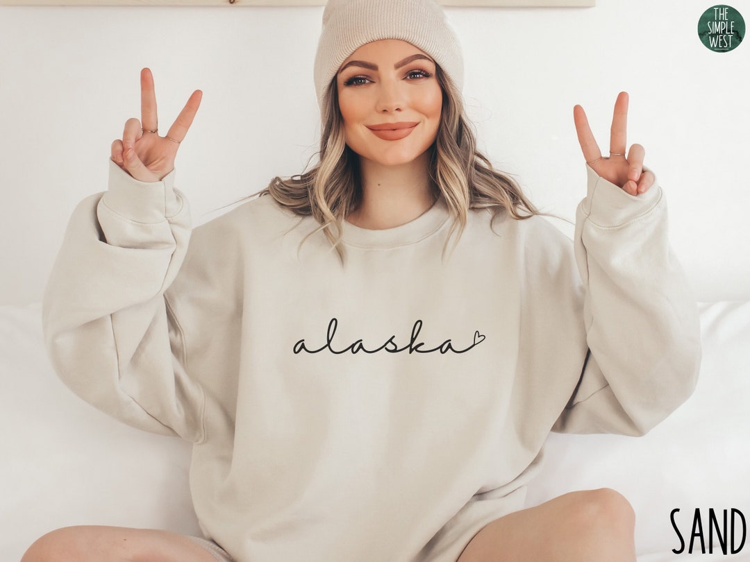 Alaska Sweatshirt for Women | Women's Alaska Crewneck Pullover | Alaska ...