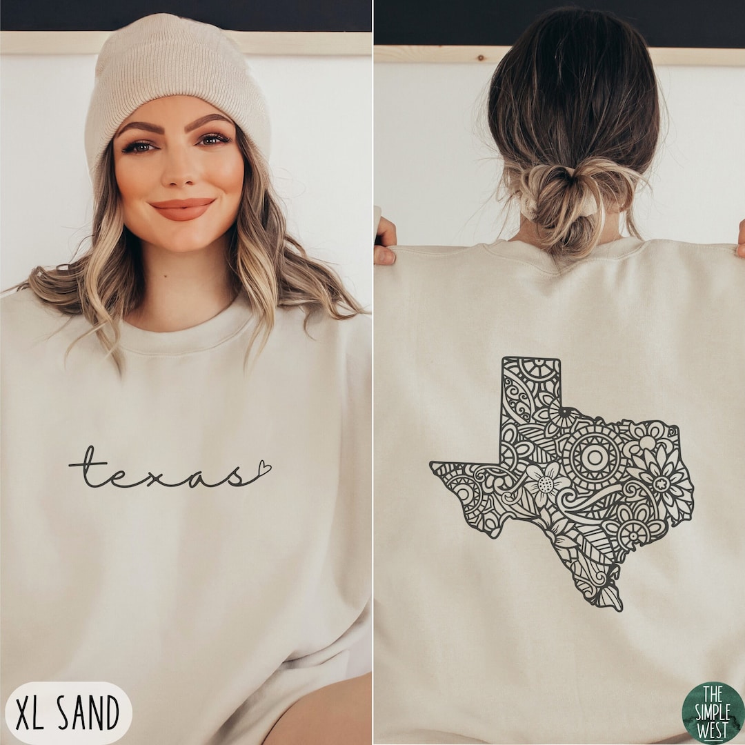 Texas Sweatshirt | Floral Texas Crewneck Pullover | Women’s Texas Home ...
