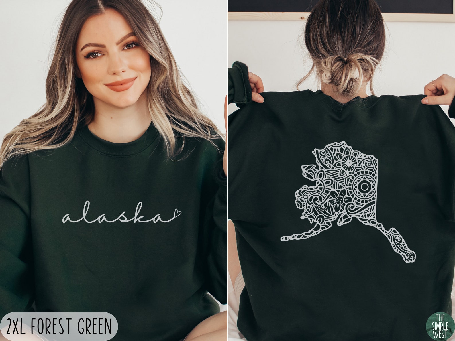 Alaska Sweatshirt | Women's Alaska Pullover Crewneck | Cute Alaska ...