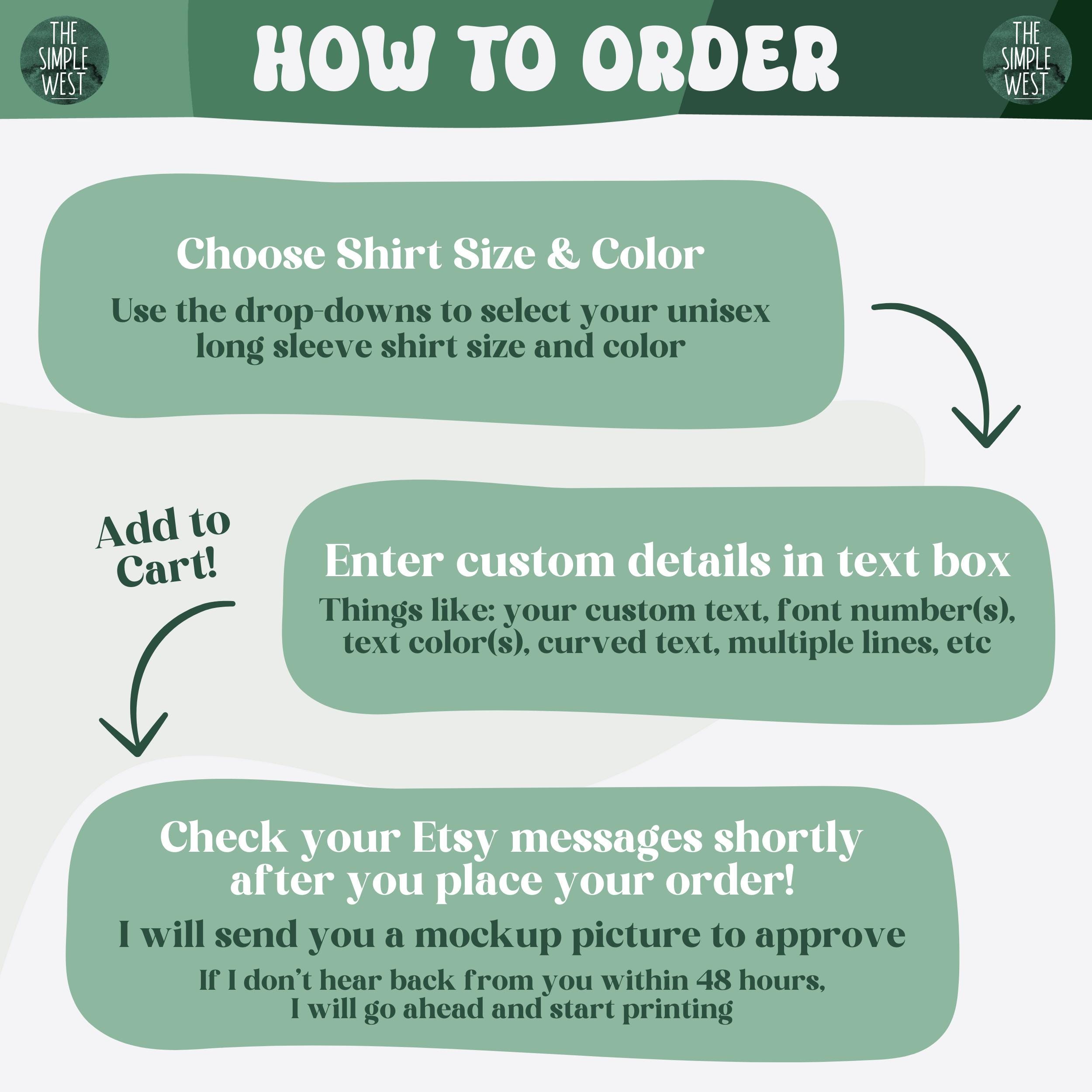 Custom Long Sleeve Comfort Colors Shirt, Personalized Shirt, Customized ...