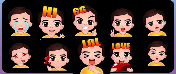 10 Twitch Animated Emotes Funny Cute Male Custom Emotes - Etsy