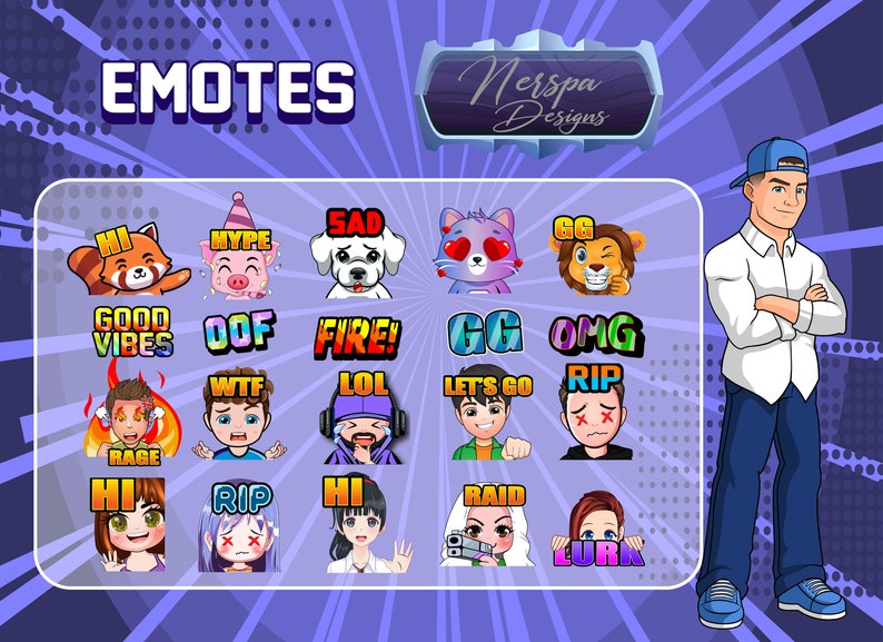 10 Twitch Animated Emotes Funny Cute Girl Custom Emotes - Etsy Australia
