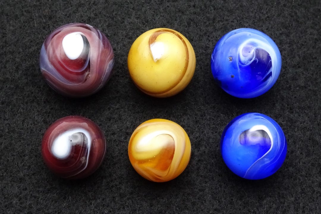 Early Slag Marbles – Lot of 6 - Etsy