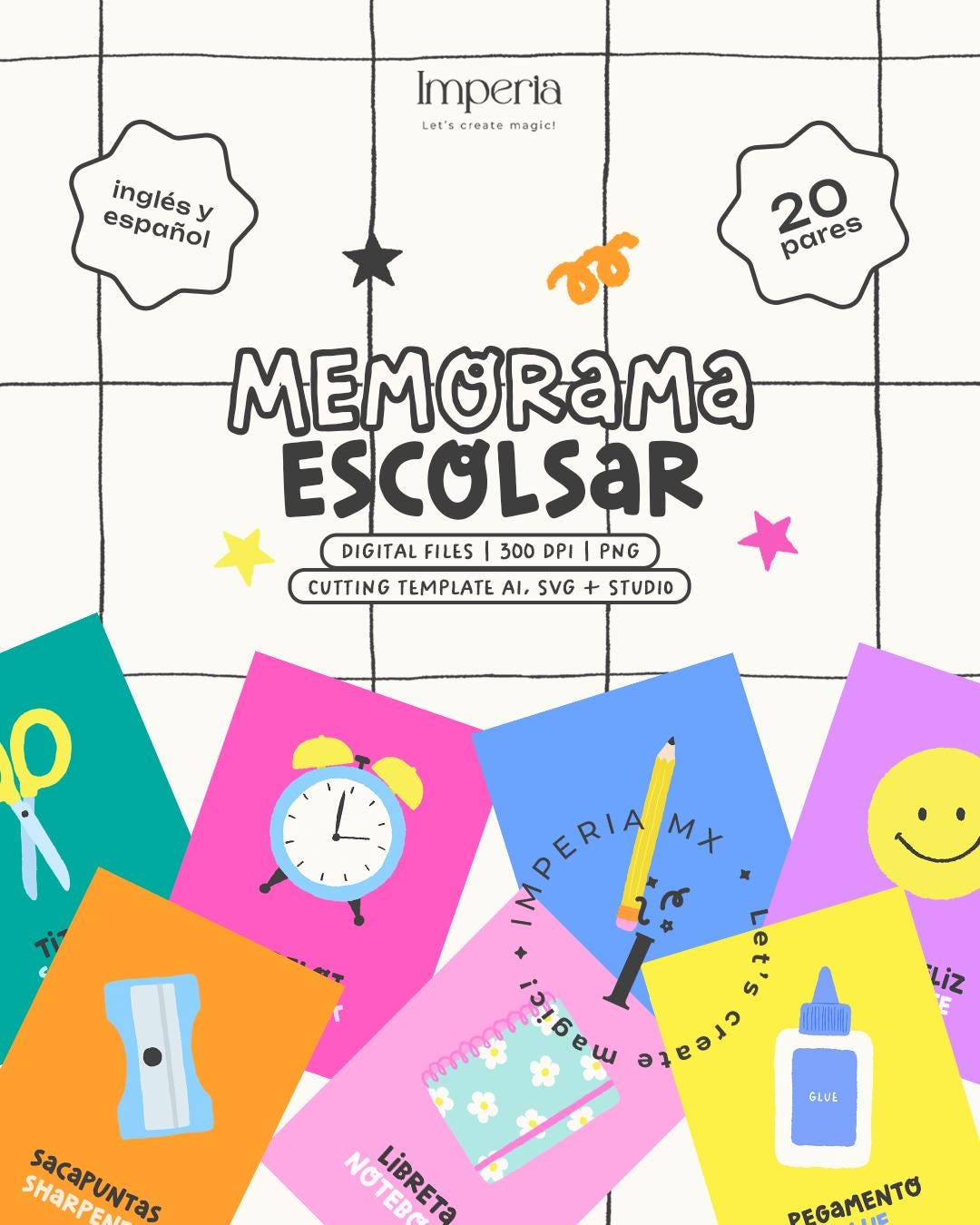 DIGITAL / Memorama / Board Game / School Supplies / Back to School ...