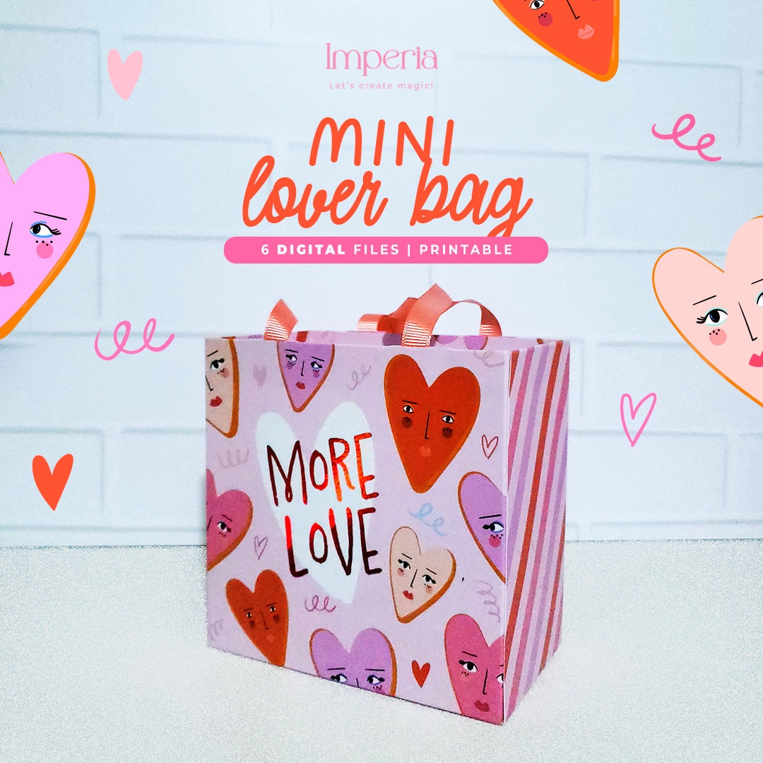 Digital / Valentines Day / Mini Lover Bag / Boutique Bag / Gift Bag ...