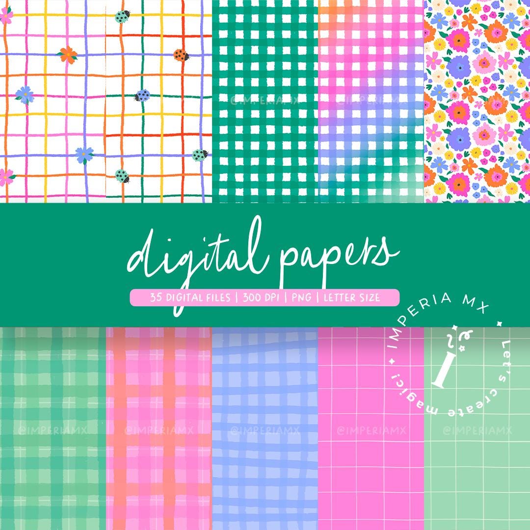 Easter / 35 Digital Papers / Papeles digitales Pascua / Primavera ...