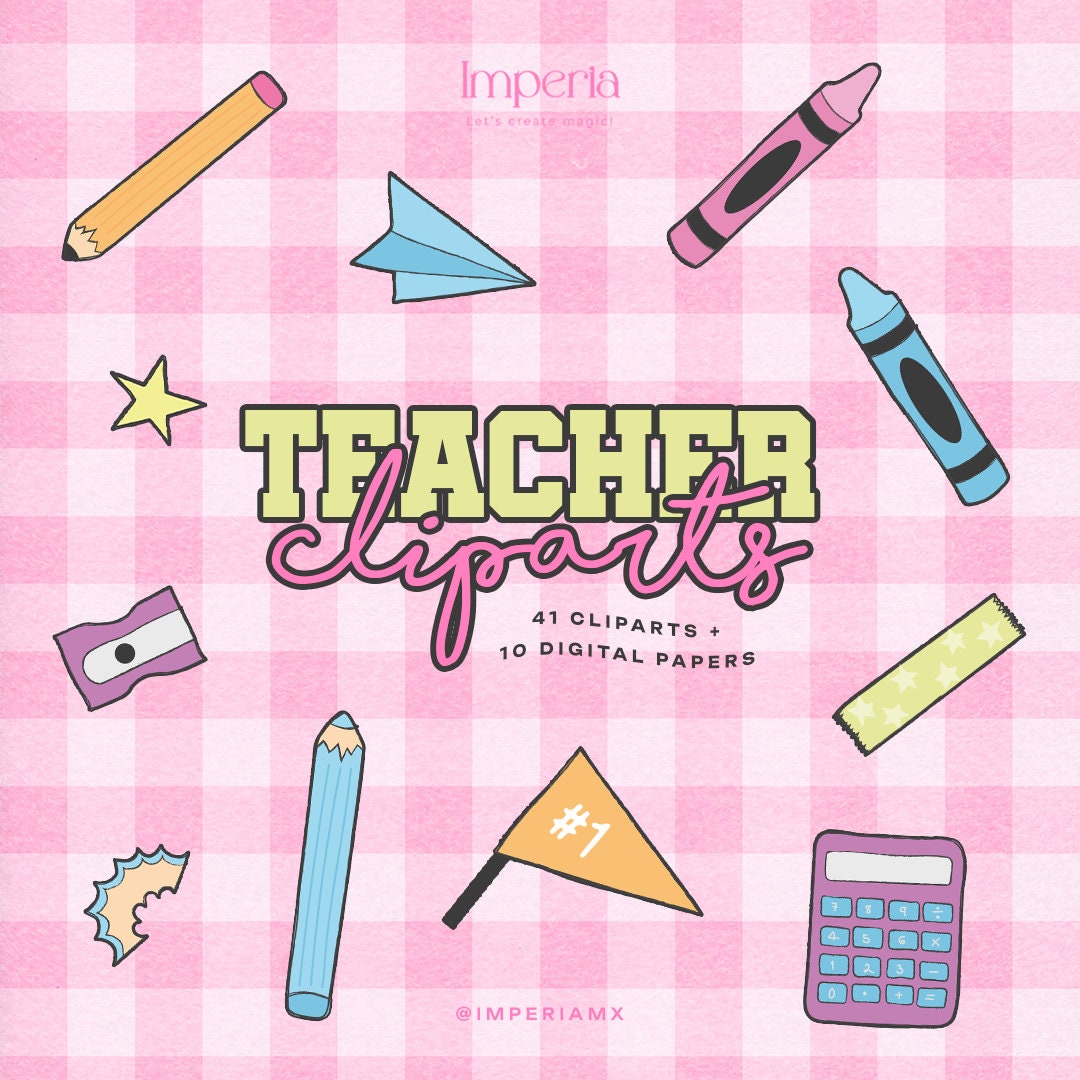 Teacher's Day Clipart / Back to School / Digital Papers / Teacher's Day ...