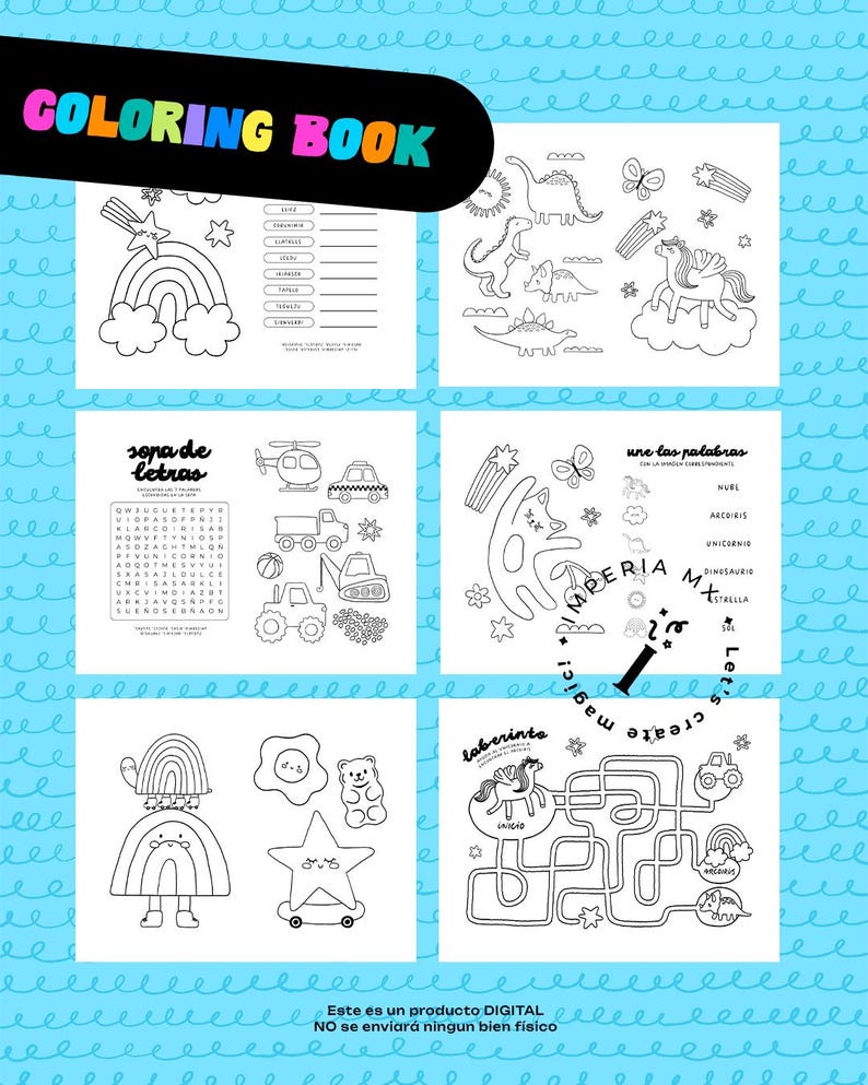 DIGITAL - Kids Coloring Book, Children's Day, Book - Coloring Notebook ...
