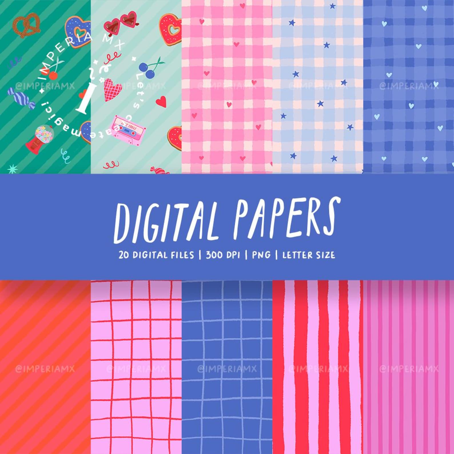 Valentines / Digital Papers / Valentine's Day Digital Papers - Etsy