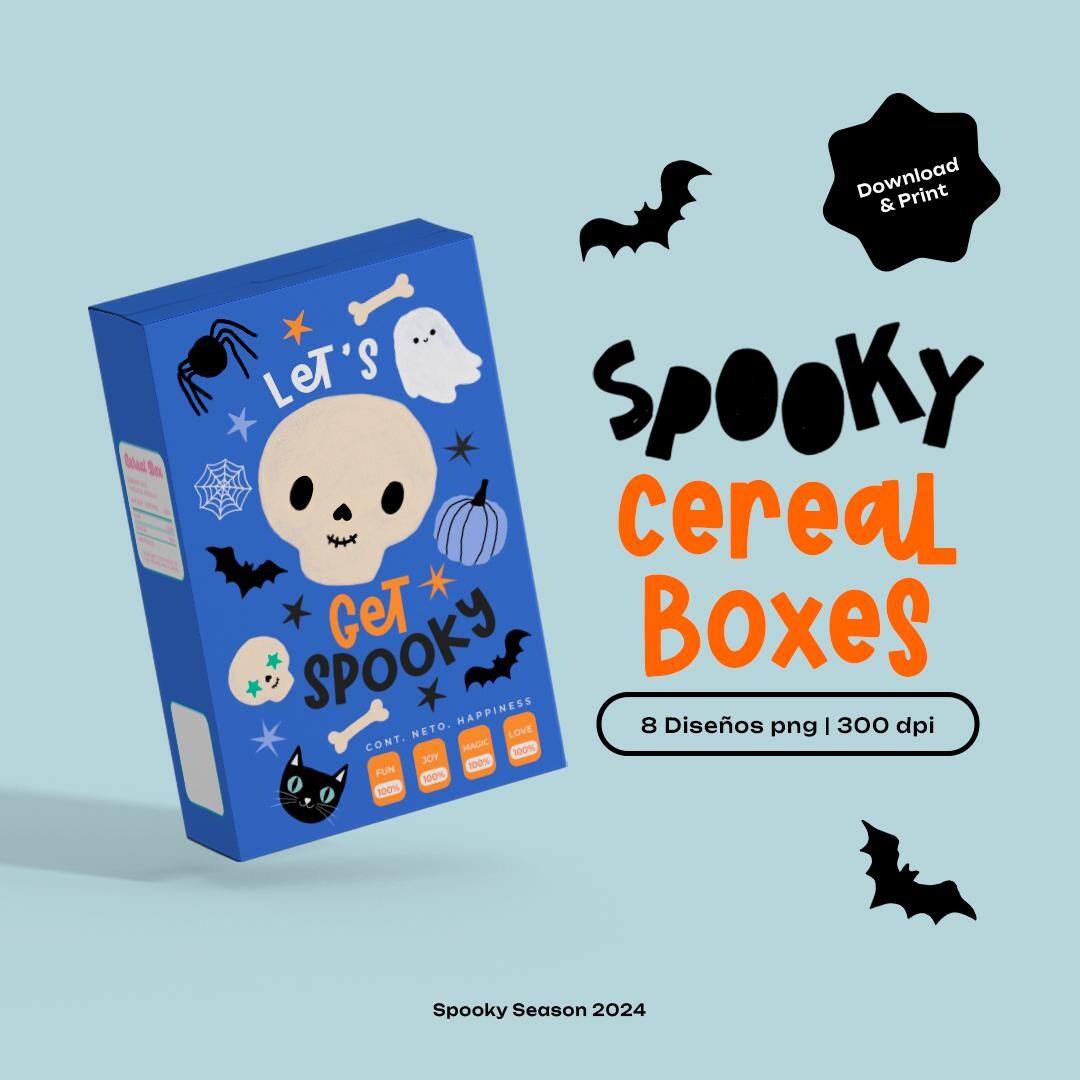 Halloween Cereal Box / Cereal Box / Candy Box / Candy Box - Etsy