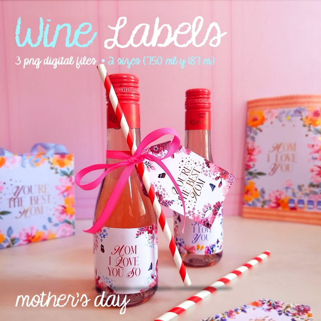 Wine Labels Mother's Day / Mother's Day Wine Labels - Etsy