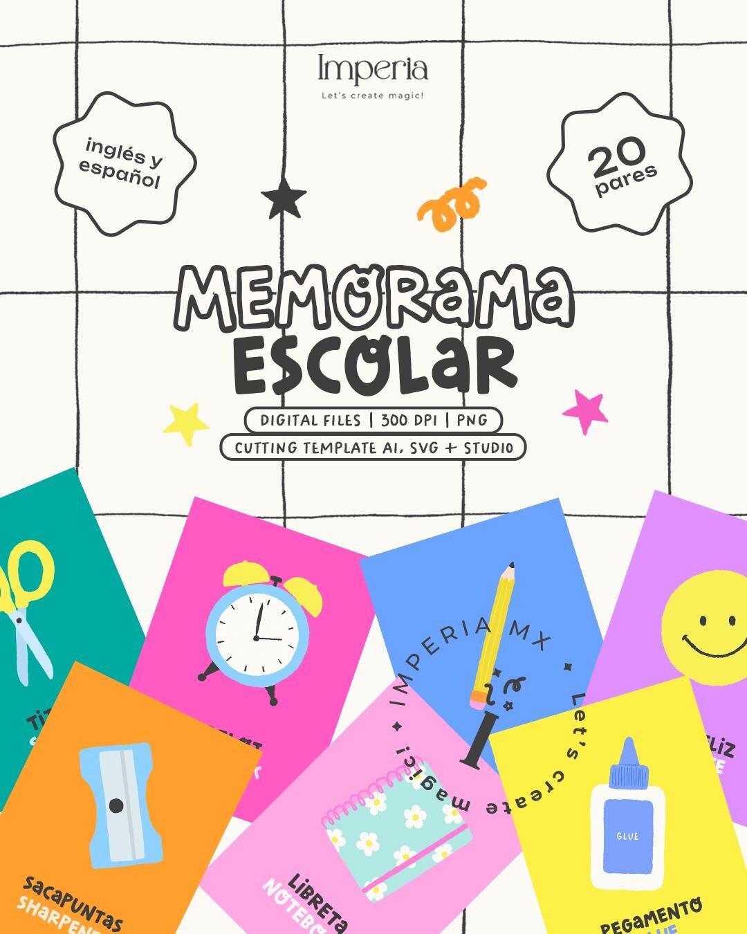 DIGITAL / Memorama / Board Game / School Supplies / Back to School ...