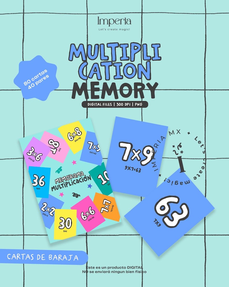 DIGITAL / Memorama / Board Game / Multiplication Tables / Back to ...