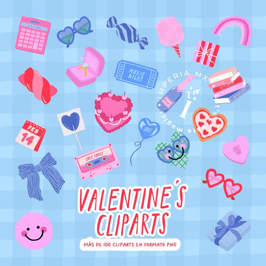 DIGITAL / Valentines Cliparts / Digital Papers / Fonts / Valentine's ...