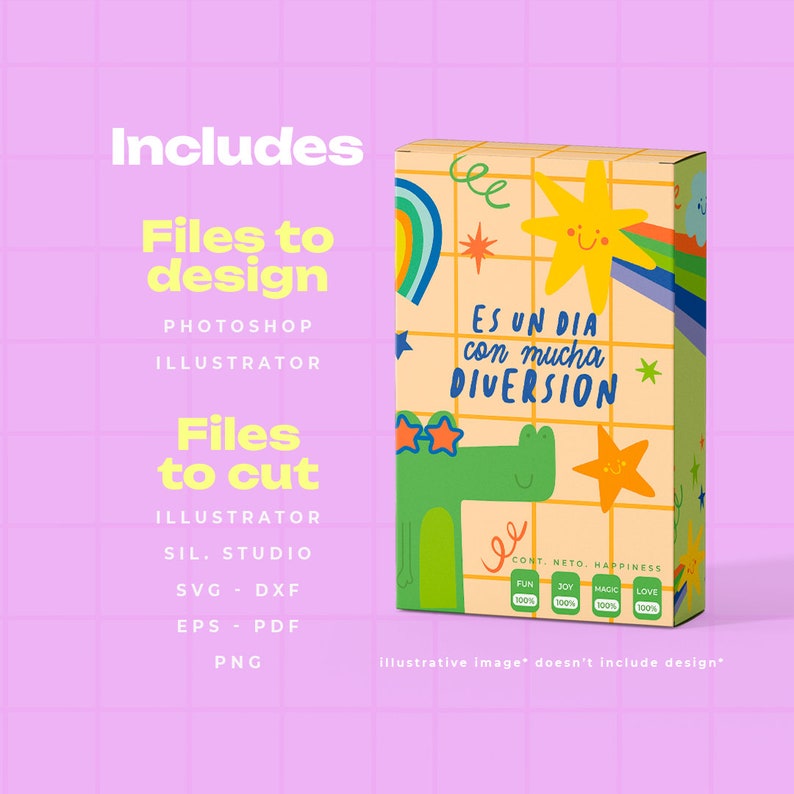 Cereal Box Template / Editable AI + PSD / Cereal Box Cutting File - Etsy