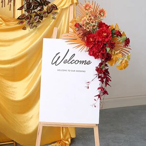 Fall Wedding Arch Flowers Wedding Swag Orange and Red - Etsy