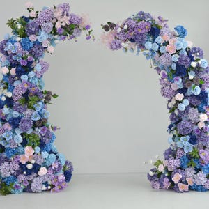 Purple & Blue Hydrangea Rose Wedding Arbor Floral Arch - Etsy
