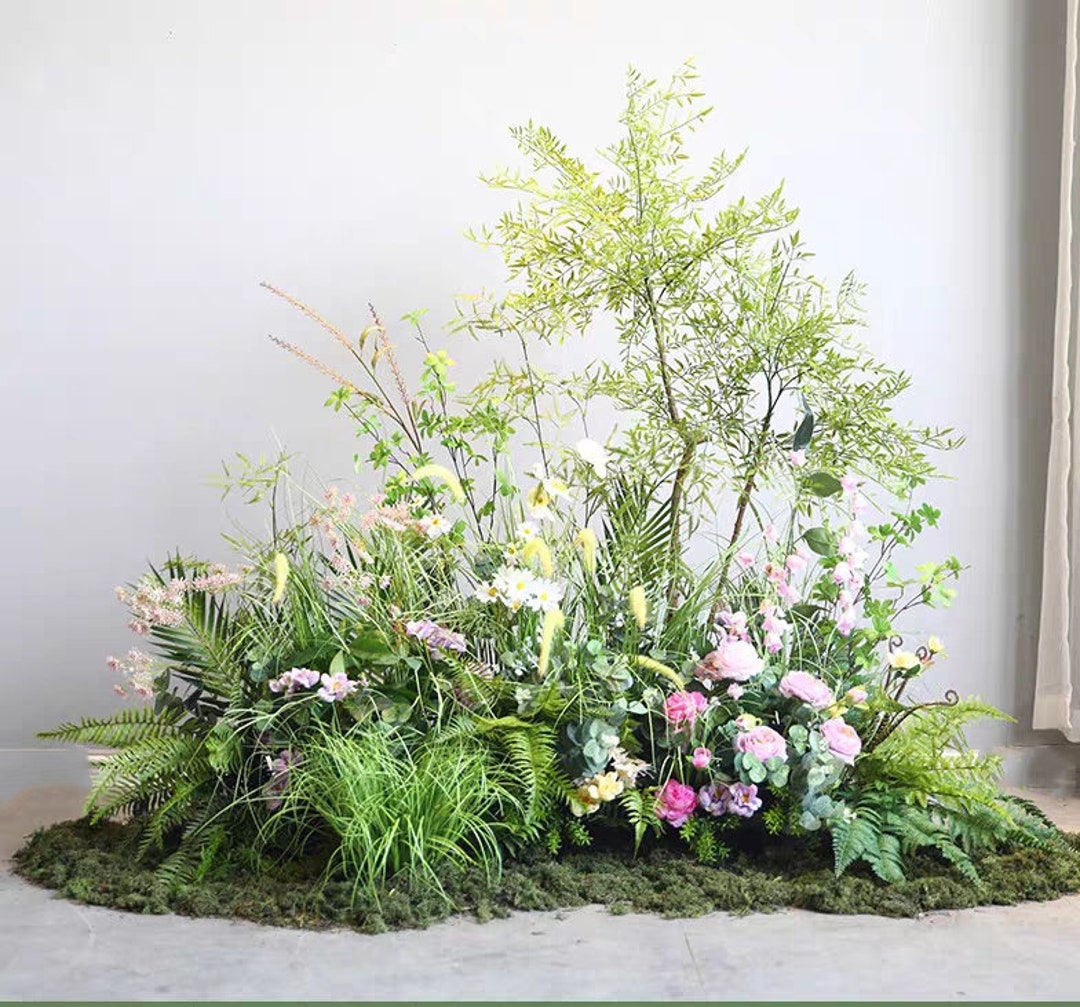 Enchanted Garden Greenery Arrangements With Bursts of Colorful Flowers ...