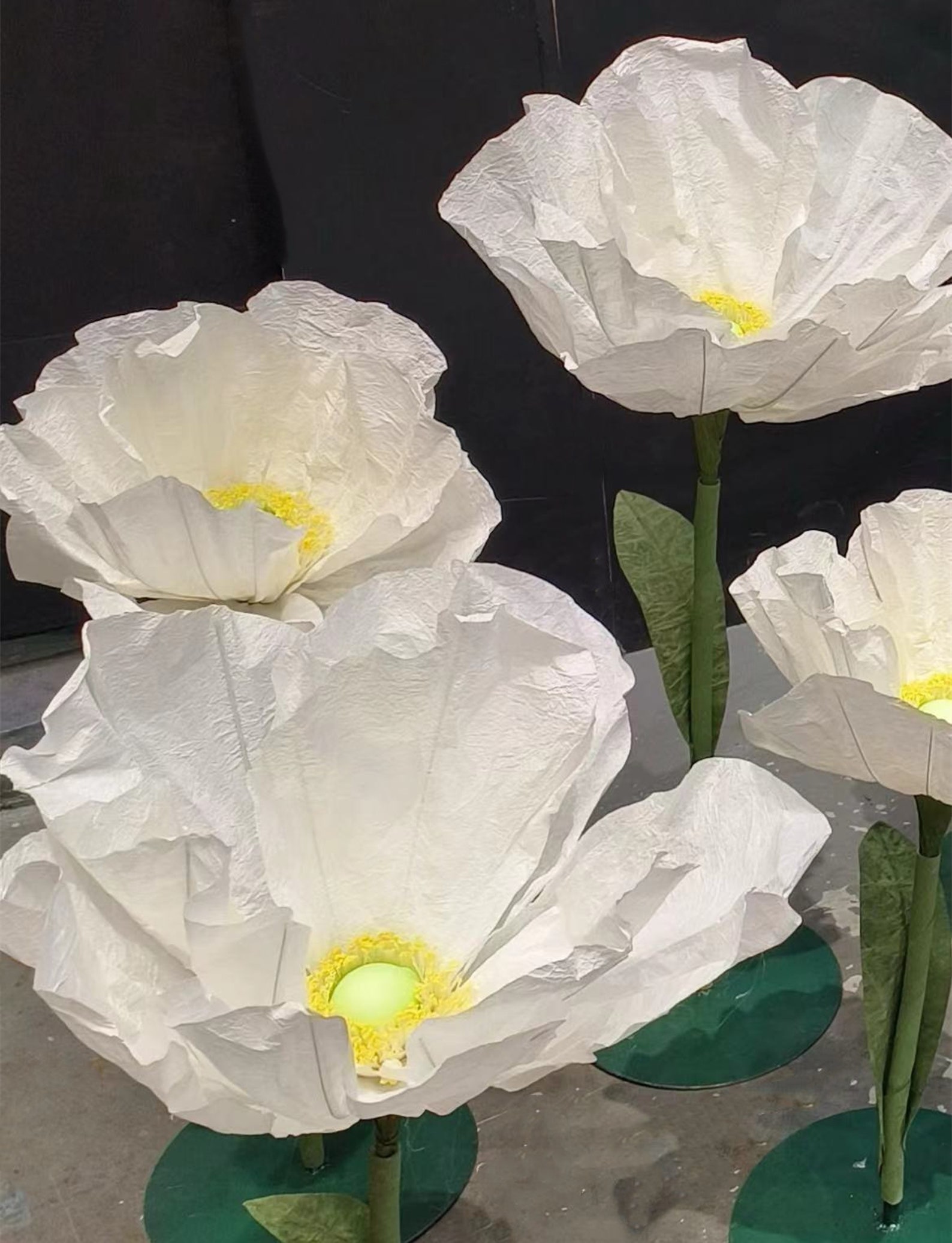 Large Customizable Handcrafted Silk Paper Flowers Oversized Floral ...
