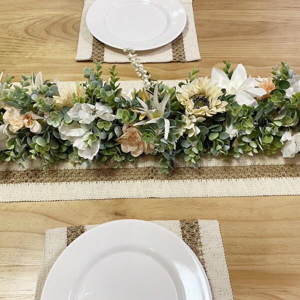 Floral Table Garland - Etsy