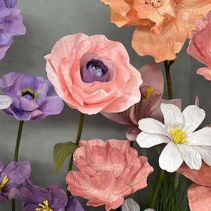 Giant Paper Flower Display for Event and Space Decoration Handcrafted ...