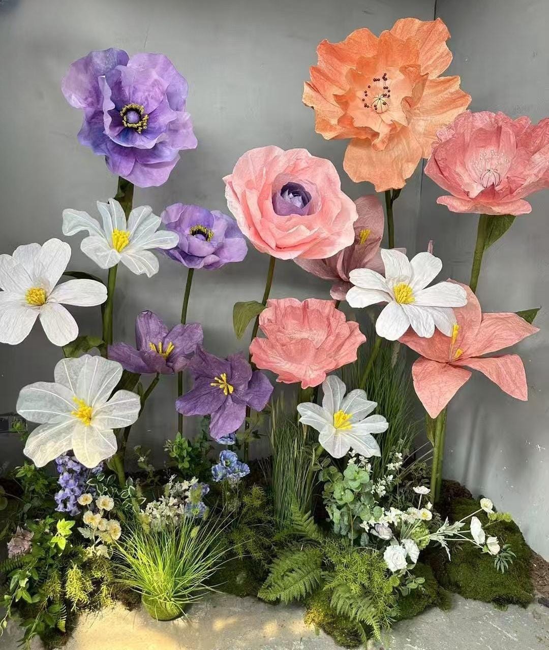 Giant Paper Flower Display for Event and Space Decoration Handcrafted ...