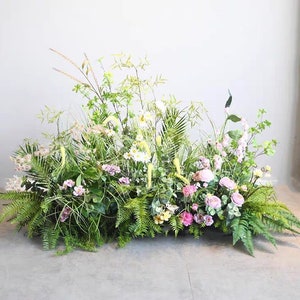 Enchanted Garden Greenery Arrangements With Bursts of Colorful Flowers ...