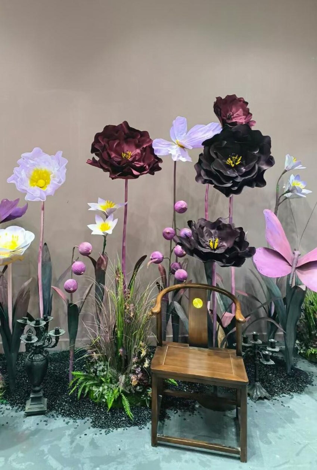 Artistic Oversized Paper Flowers in Deep Tones Vibrant Perfect for ...
