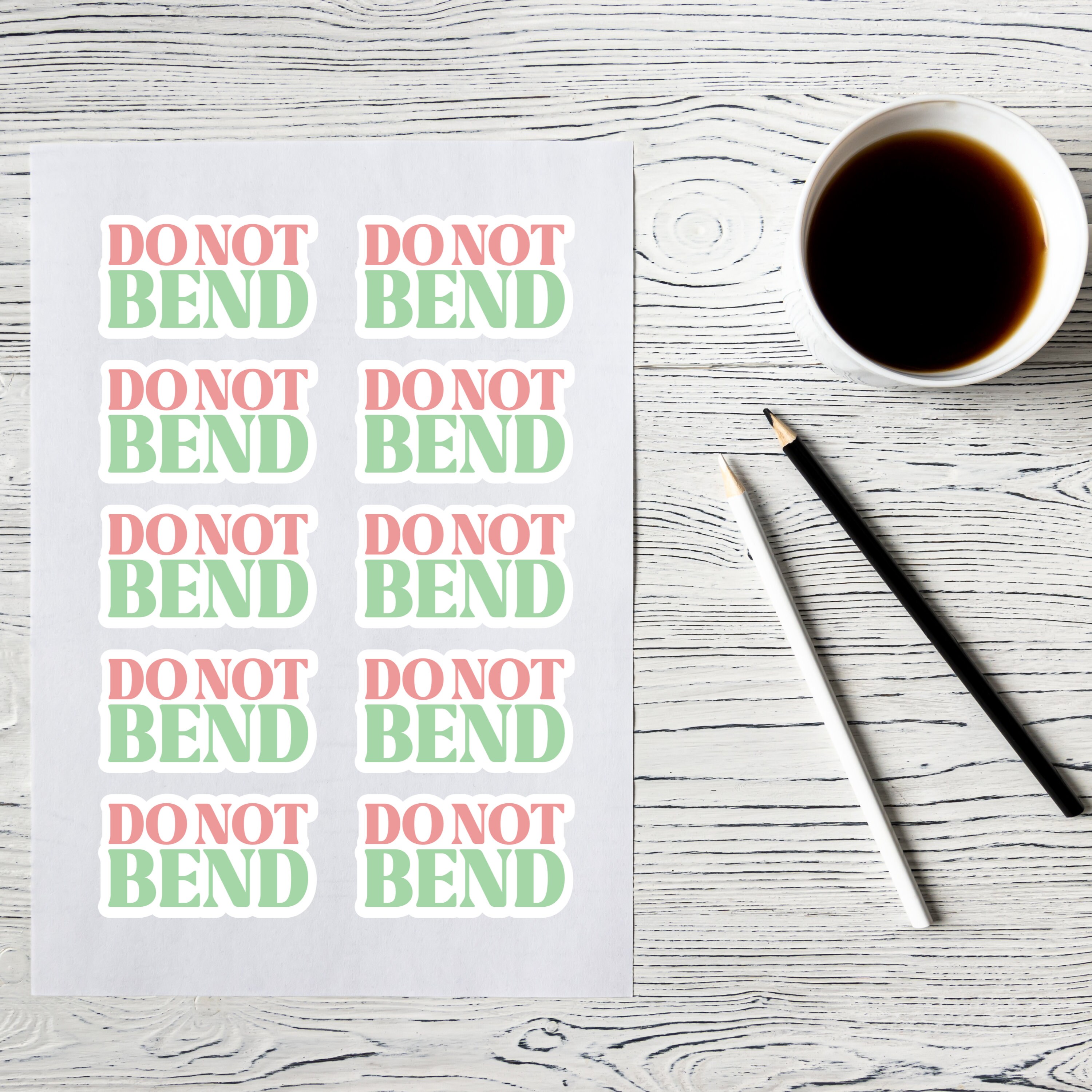 Do Not Bend, Vinyl Stickers for Small Business, Package Stickers, Cute ...