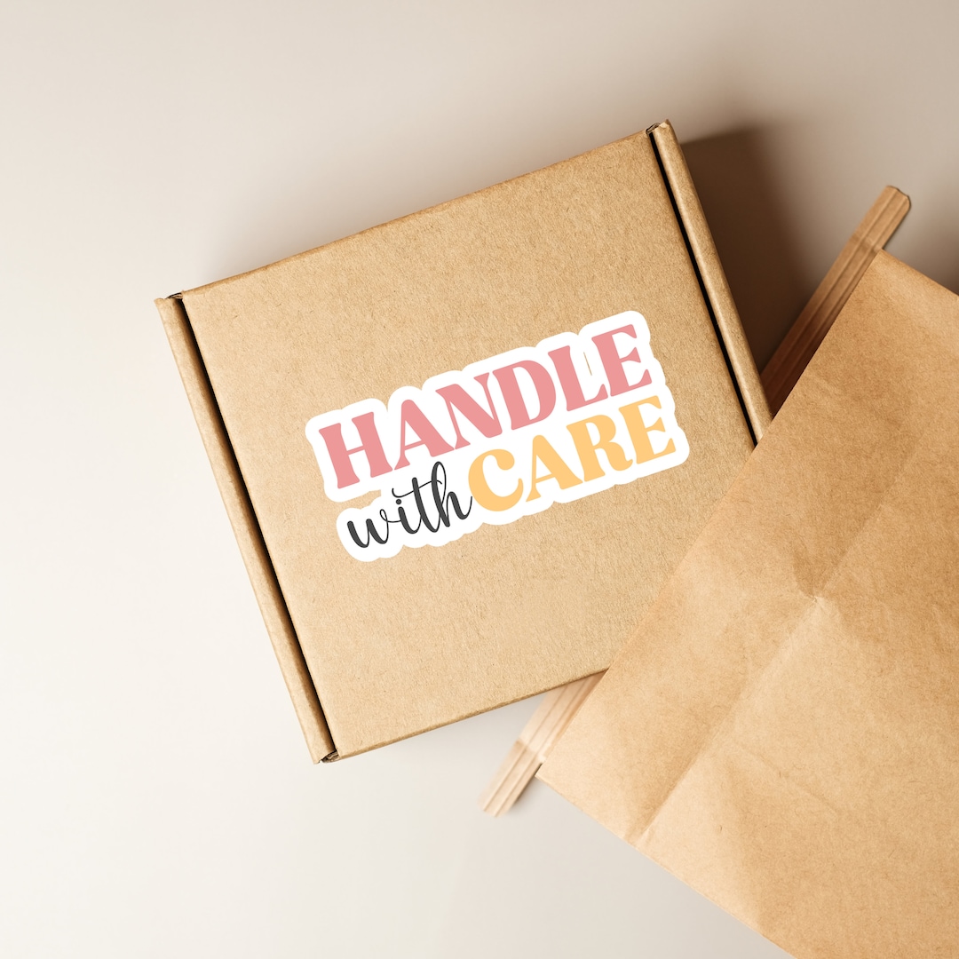Handle With Care, Vinyl Stickers for Small Business, Package Stickers ...