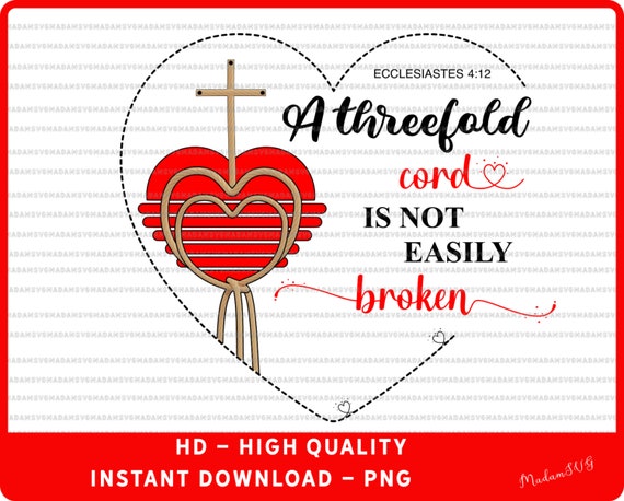 PNG: Threefold Cord is Not Easily Broken Png Eccl 4 12 Png - Etsy