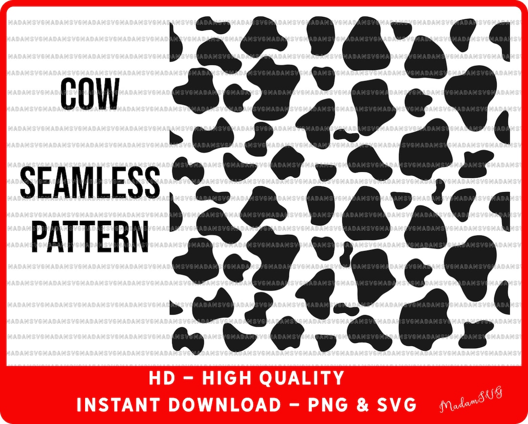 PNG, SVG: Cow Print Svg - Seamless Cow Svg - Spot Pattern - Dalmatian ...