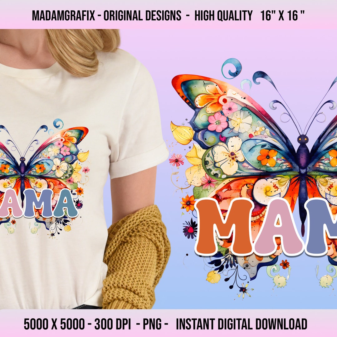 PNG: Butterfly Mama Png, Mama Sublimation, Digital Download, Mama With ...