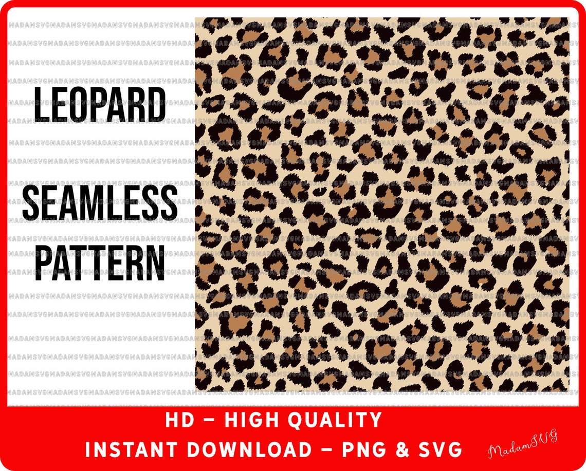 PNG, SVG: Leopard Print Svg - Seamless Leopard Svg, Png - Spot Pattern ...