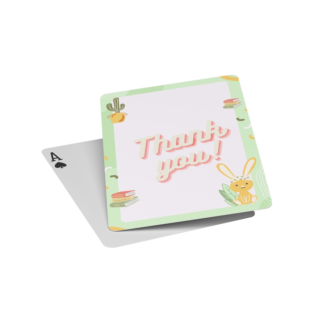 Thank You Playing Cards - Etsy