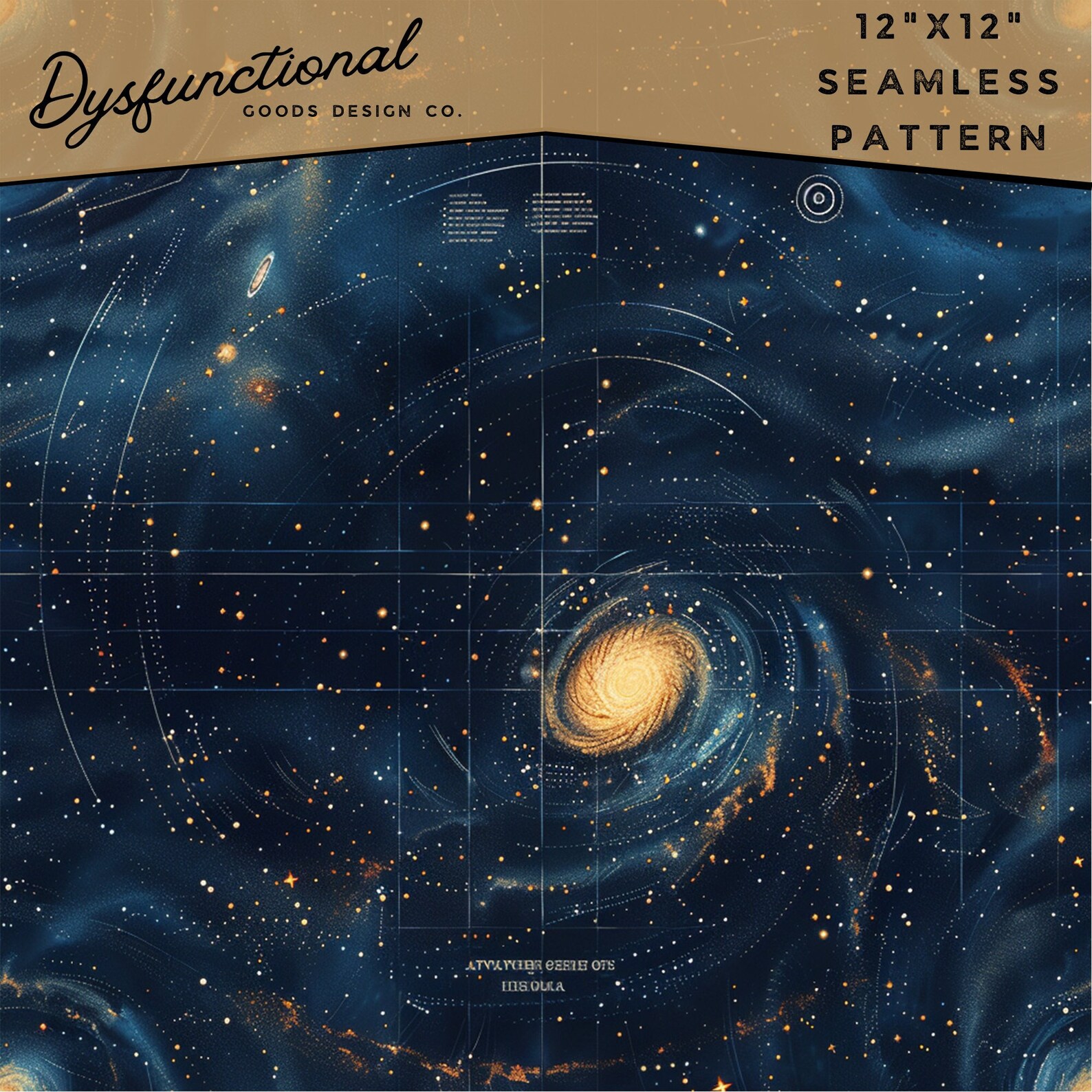 Outer Space Map Seamless Design, Repeating Space Pattern, for ...