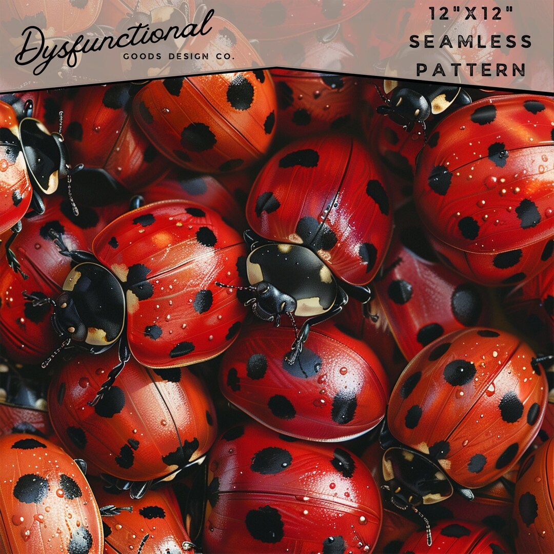 Seamless 3D Lady Bug Design, Bug Pattern, Sublimation for Tumbler ...