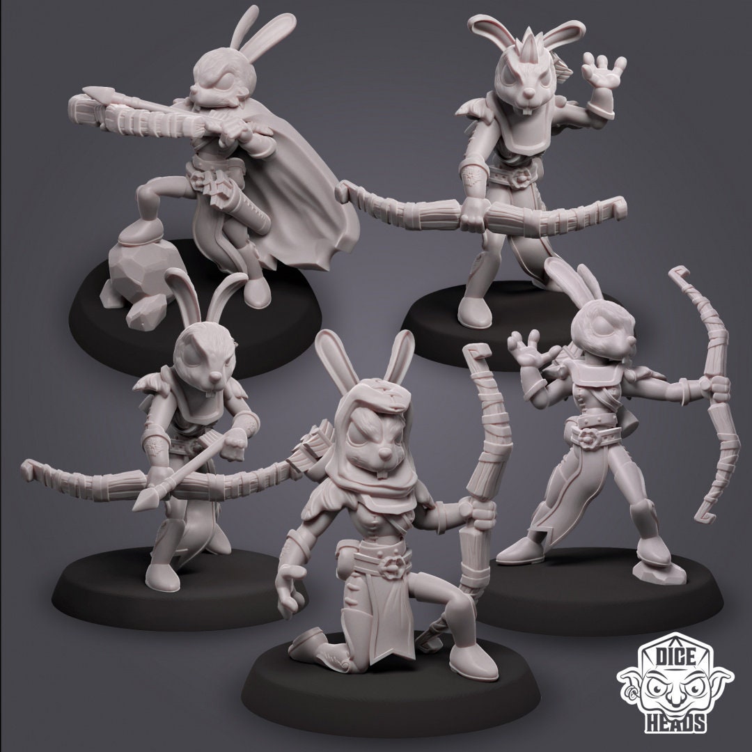 Rabbit Rangers Rabbitfolk Dnd Miniature Mutant Hare - Etsy