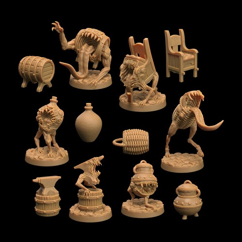 Mimic Assortment Object Mimics Dnd Miniatures 3D Resin - Etsy