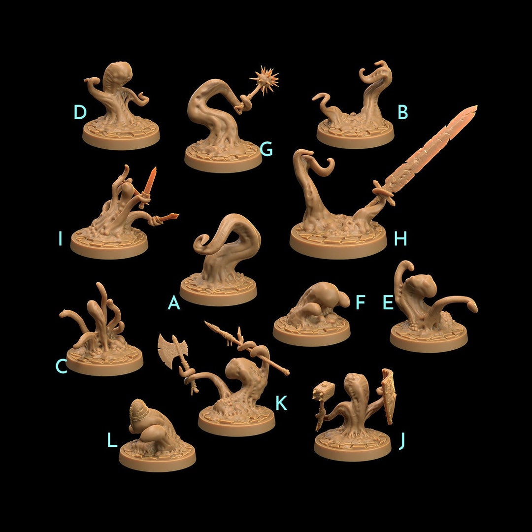 Oozes, Slimes, Plasmoids Dnd Miniatures Gelatinous Mini 3D Resin ...