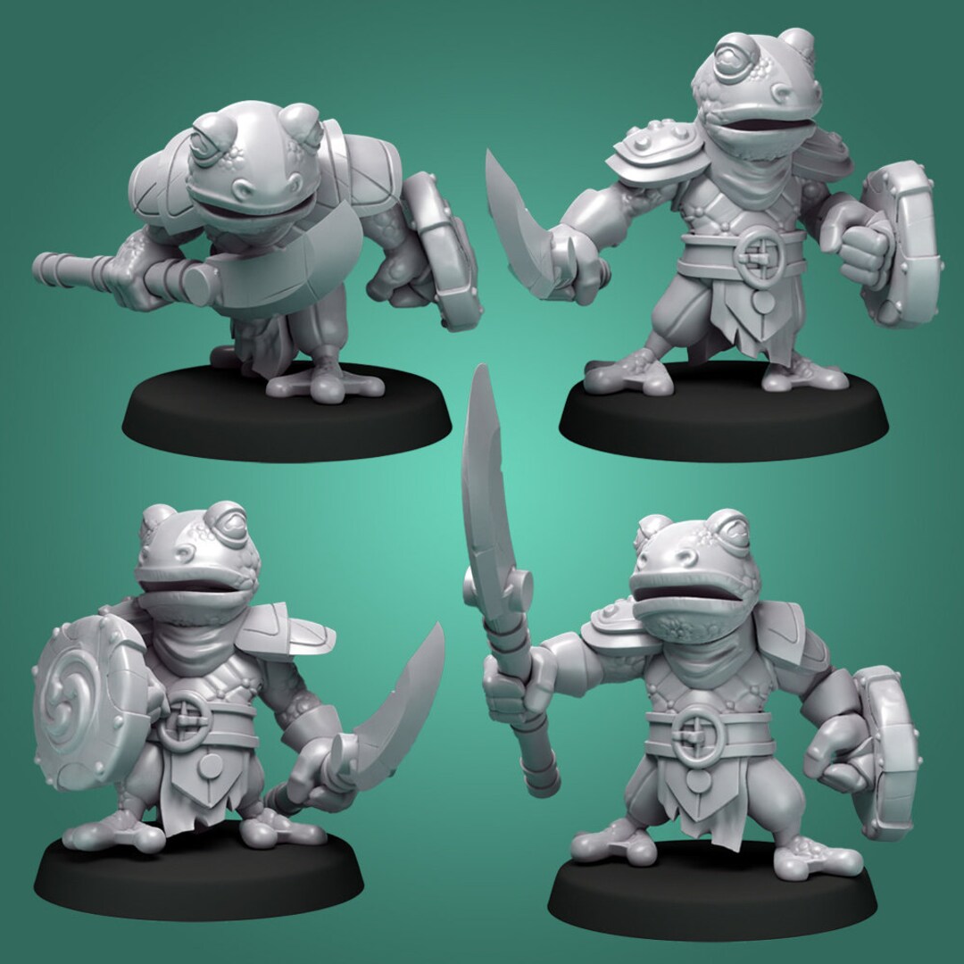 Frog Infantry Frogfolk Dnd Miniature Mutant Frogs - Etsy
