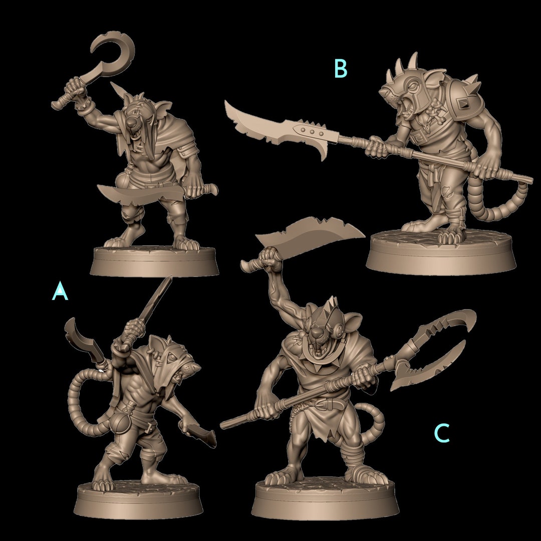 Rat Man Ratfolk Skaven Dnd Miniature Mutant - Etsy