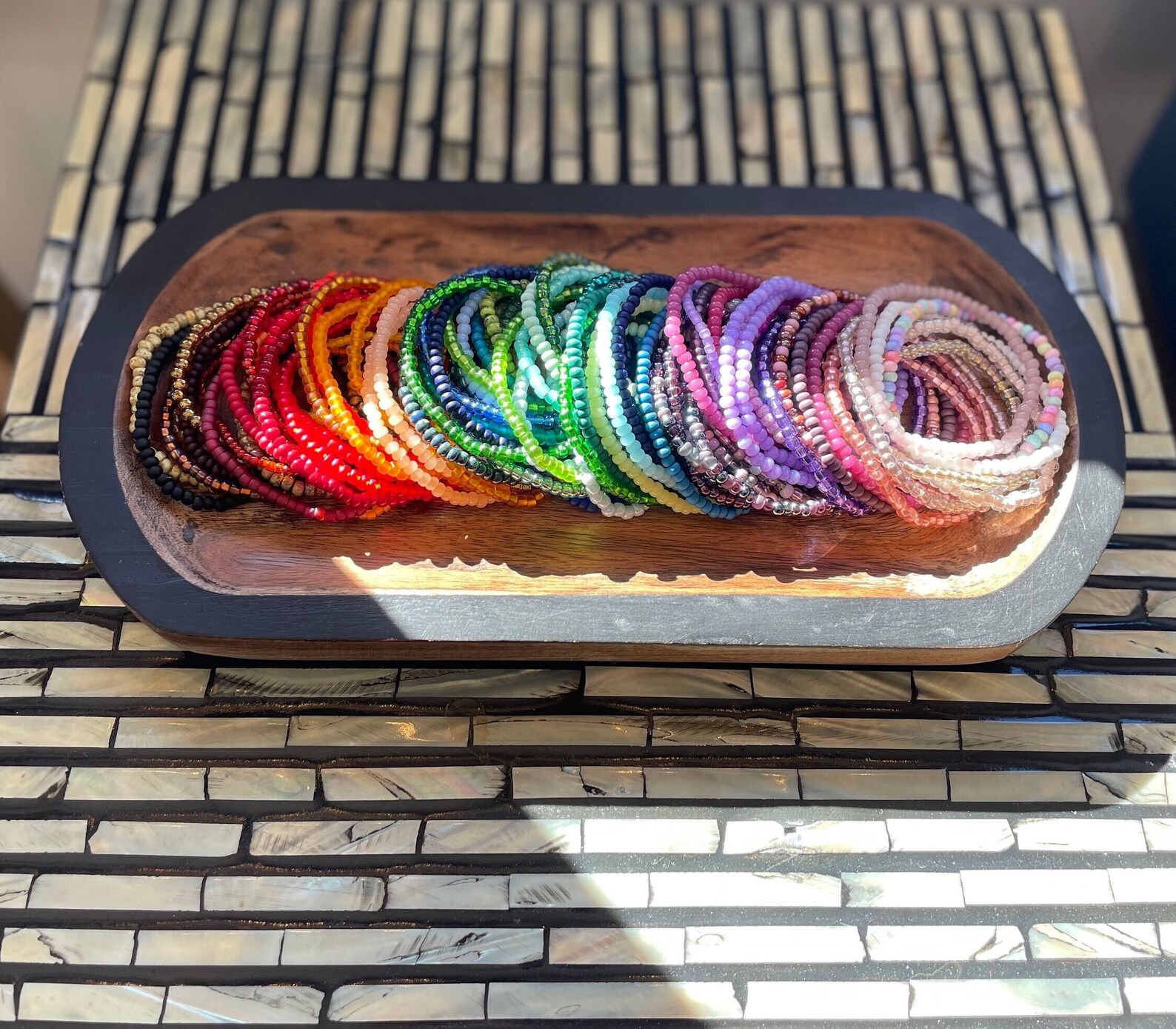 Seed Bead Stackable Stretch Bracelets Handmade Custom Made - Etsy