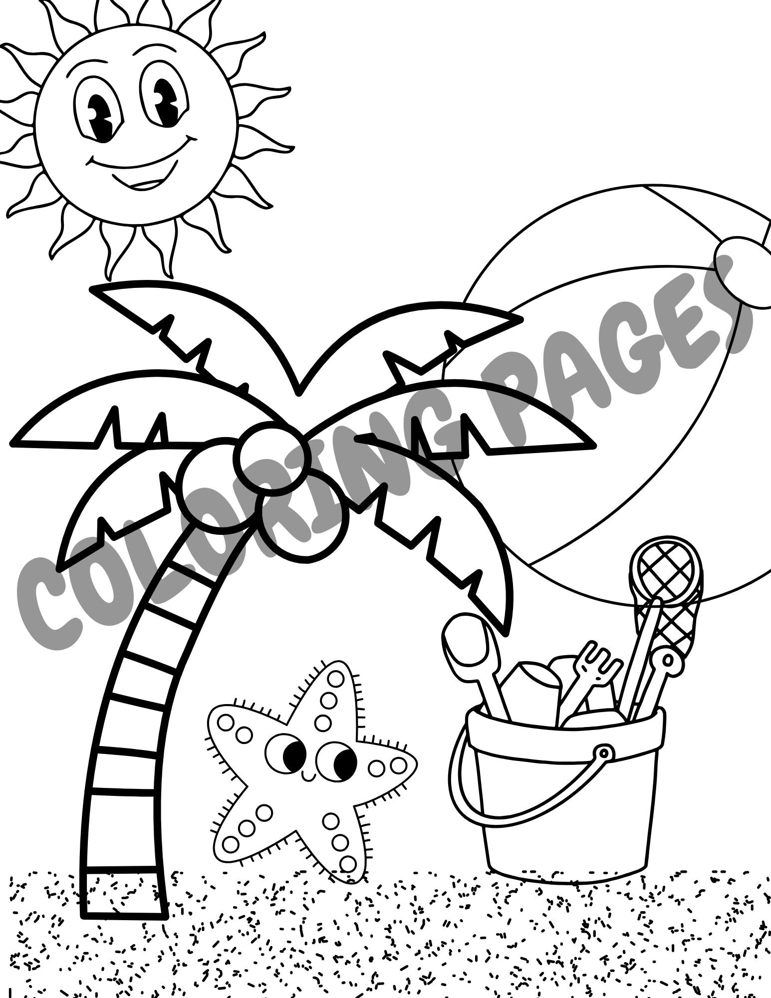 SUMMER COLORING Pages - Etsy