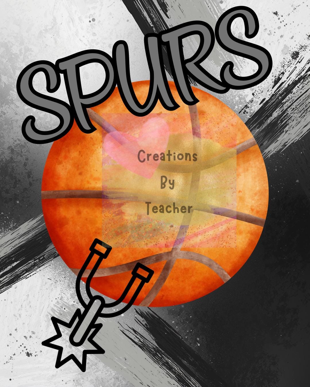 SPURS Basketball Graphic (PNG File) - Etsy