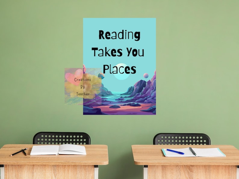 Reading Takes You Places Poster - Etsy