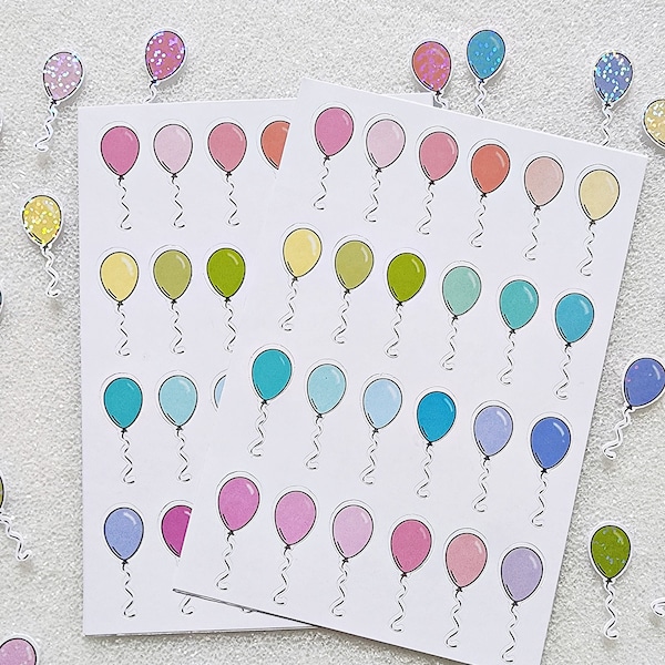 Balloon Stickers - Etsy